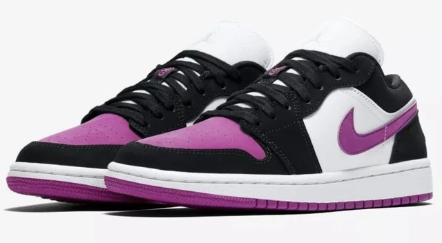 AIR JORDAN 1 fiore di cactus rosa fucsia basso donna viola UK 9 US10 ...
