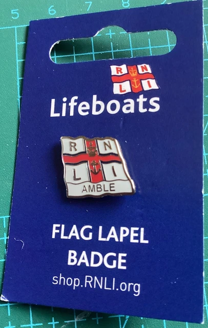 RNLI LIFEBOAT CHARITY Flag Pin Badge - Amble £5.50 - PicClick UK