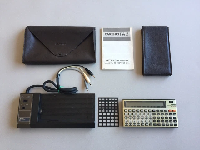 CALCULATOR CASIO FX-702P Programmable Basic + Casio Fa-2 Cassette ...