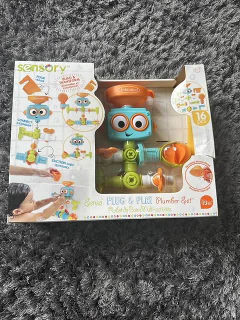 INFANTINO SENSORY PLUG & Play Plumber Set Kids Baby Bath Toys Water ...