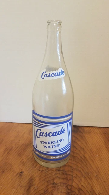 VINTAGE CASCADE SPARKLING Water Howels Pittsburgh PA Quart Bottle 32 OZ ...