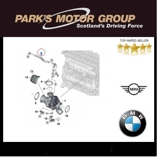 BMW GENUINE TURBO Oil Feed Pipe. 1/2/3/4/5 F Series. X3/4. 11428513616 ...