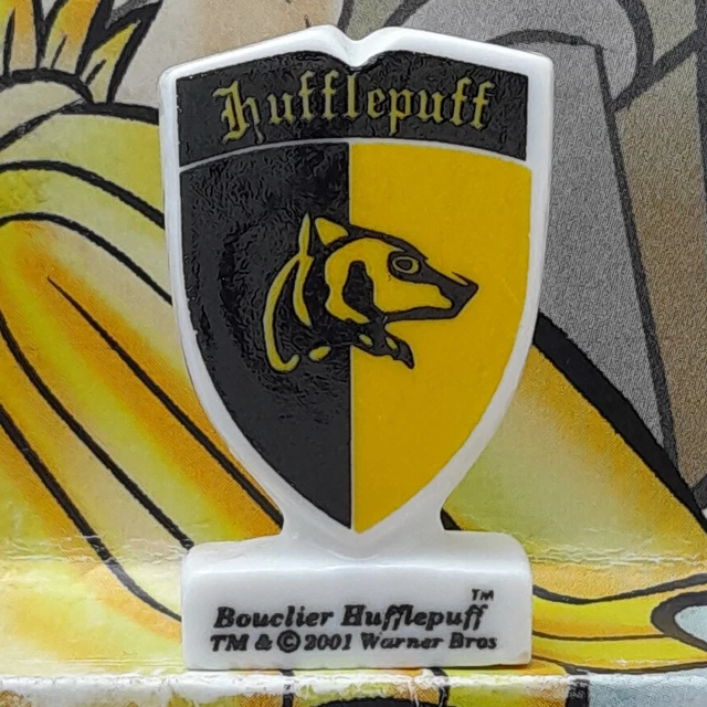 2001 HARRY POTTER Hufflepuff Shield Porcelain Bean Porcelain Bean D17N ...