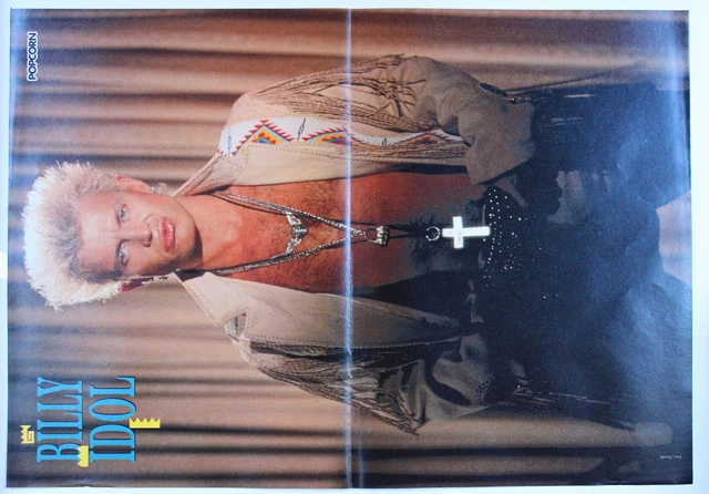 BILLY IDOL POPCORN Poster - German 80s/90s Magazine Portrait Poster ...