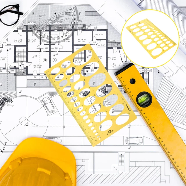 KIT DE RÈGLES Dessin D'architecture Gabarits Courbe D'ellipse EUR 5,89 ...