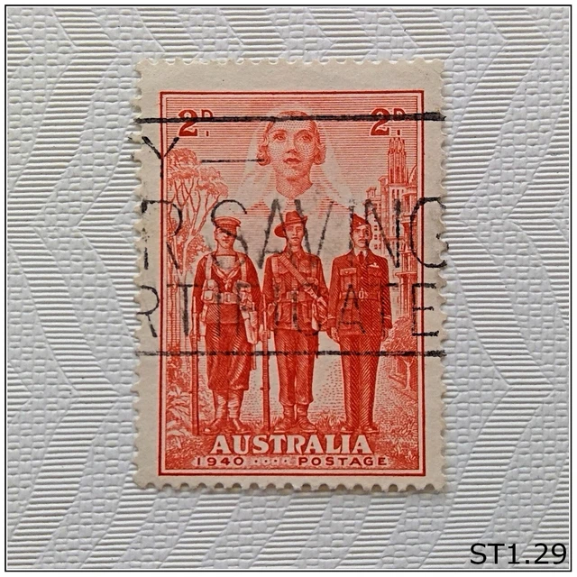 AUSTRALIA POSTAGE STAMP 2d Australian Imperial Forces 1940 Red EUR 3,64 ...