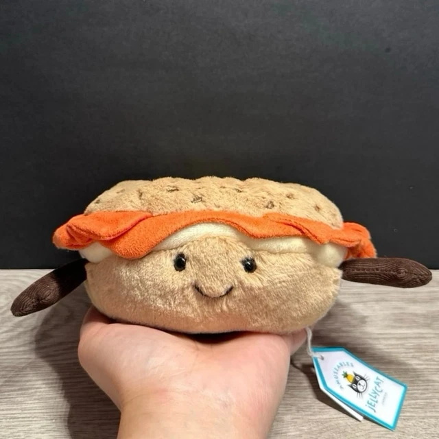 PRISTINE JELLYCAT AMUSEABLE Bagel Doll- Holiday.Gift with Tags &Dust ...