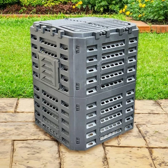 LARGE PLASTIC COMPOSTER Bin 340L Organic Eco Recycling Garden Compost ...