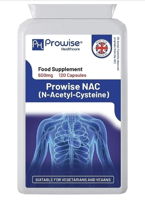 NAC N-ACETYL-CYSTEINE CAPSULES, 600mg, 120 Count UK Manufactured by ...