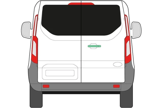 FORD TRANSIT CUSTOM Rear Barn Door Windows Blackout Curtain Kit 2013 ...