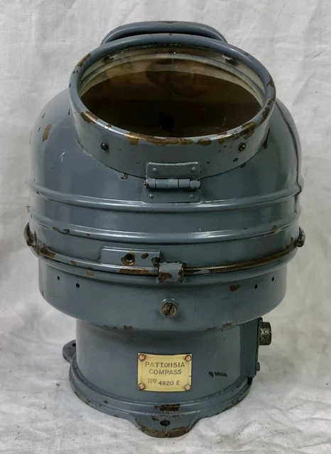 VINTAGE WW2 ADMIRALTY Ship's Binnacle Compass, PATT. 01151A, Gimballed ...
