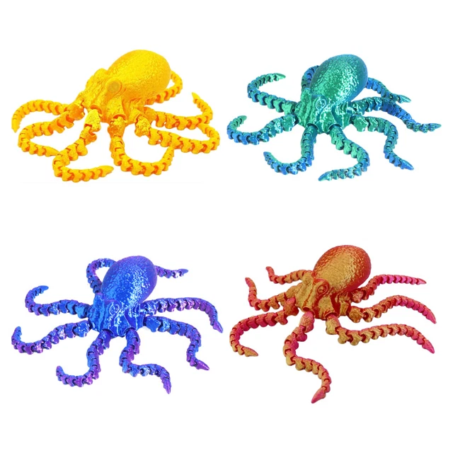 3D PRINTED OCTOPUS with Movable Joints 3D Printed Octopus Ornament Home ...