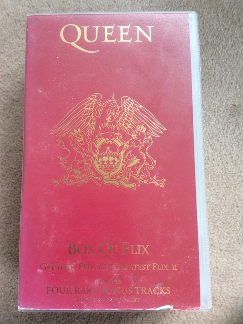 QUEEN - BOX Of Flix Double VHS Box Set - 2 x Greatest Hits/Flix 1 and 2 ...