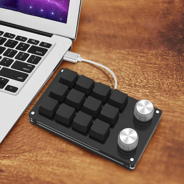 BLUETOOTH-COMPATIBLE CUSTOM MECHANICAL Keyboard 3-12 Keys Mini Keypad ...