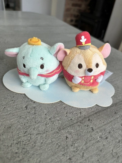 DISNEY STORE UFUFY Set Dumbo And Timothy Approx 2 1/2 Inch (small) With ...
