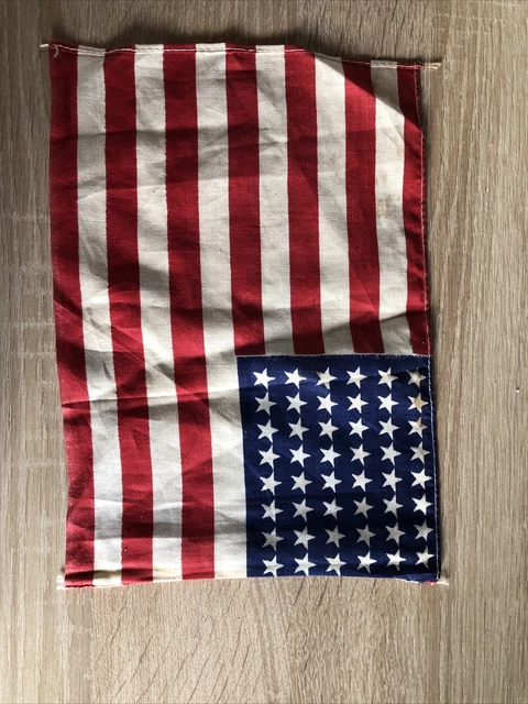 WW2 US ARMY Gi Drapeau Americain Usa 28Cmx19Cm Flag 48 Etoiles Materiel ...