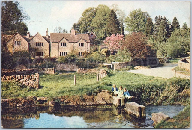 VINTAGE POSTCARD COTSWOLD Village Upper Slaughter England £7.85 ...