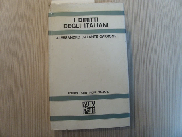 I DIRITTI DEGLI italiani di Alessandro Galante Garrone, 1968, Edizione ...