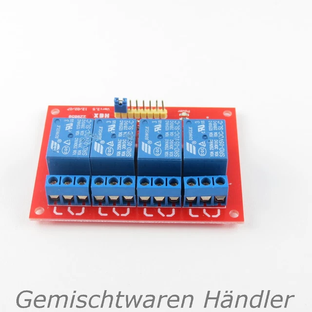 RELAY 5V 4 Channel 230V 10A Relay Card Relay Board Arduino AVR 230V 5V ...