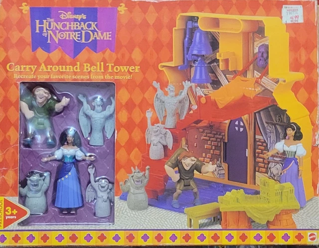 DISNEYS THE HUNCHBACK Of Notre Dame Carry Around Bell Tower Playset $83 ...