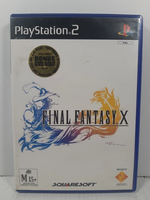 FINAL FANTASY X (Ps2, 2002) Black label with Bonus disk and manual ...