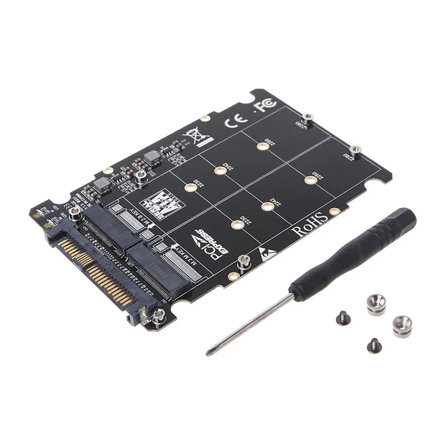 BUS SATA 2 en 1 M.2 NVMe NGFF SSD a PCI-e U.2 SFF-8639 convertidor PCIe ...
