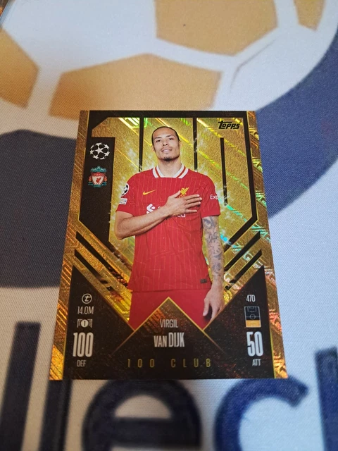 TOPPS MATCH ATTAX Champions League 2024/25 Virgil van Dijk 100 Club #470 EUR 3,00 - PicClick FR