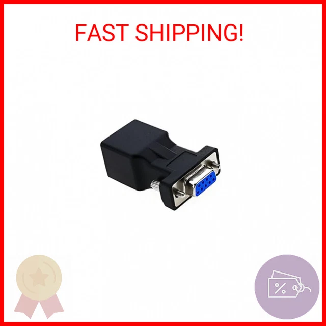 RJ45 TO RS232,DB9 9-Pin Serial Port Female to RJ45 Female Cat5e/6 ...