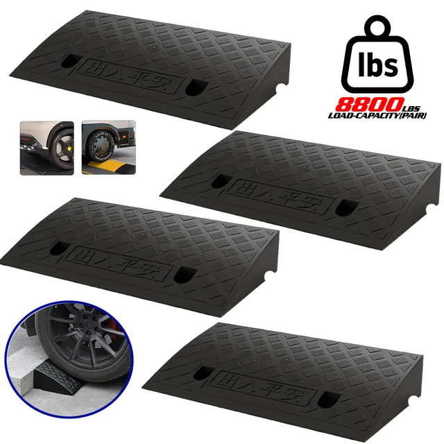 2/4PCS KERB CURB Ramps Threshold Ramp for Driveway Loading Dock Car ...