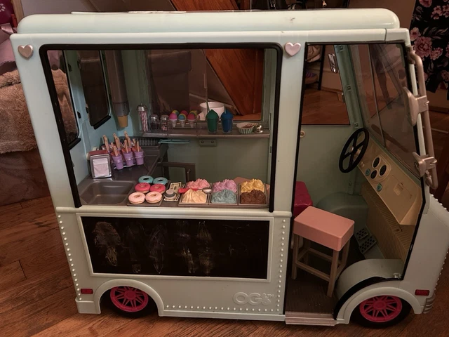 OUR GENERATION ICE Cream Truck Sweet Stop Doll Playset 100+ pc - Girl ...