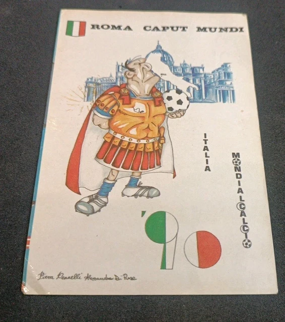 CARTOLINA POSTCARD ADESIVO Sticker Distintivo Stemma World Cup Italia ...