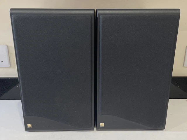 KEF CODA 8 Bookshelf Speakers Pair Black Ash Vintage SP3257 Hi-Fi 100W ...
