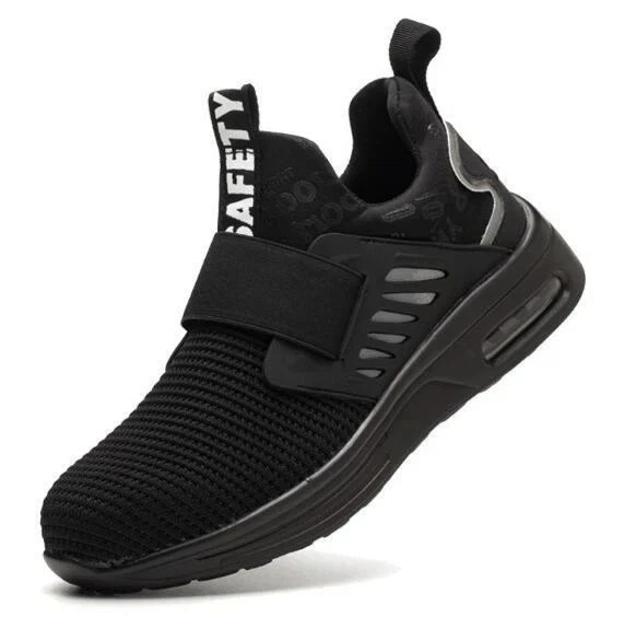 SAFETY STEEL TOE Work Shoes Slip-On Safety Trainers Black EU 48 UK 13 £ ...