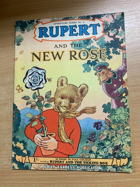 1951 &RUPERT AND The New Rose" Rupert Bear Adventures Series #9 Comic ...
