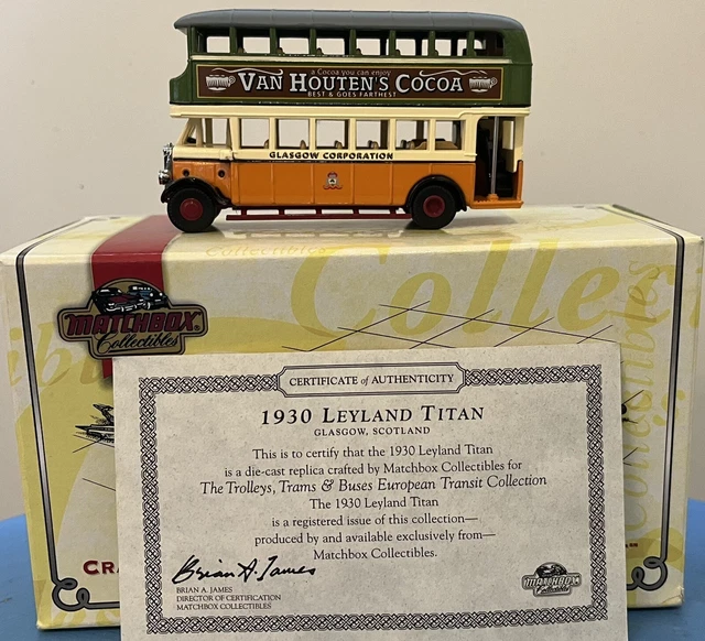 MATCHBOX YET02 LEYLAND Titan Bus - Glasgow Models Of Yesteryear $6.65 ...