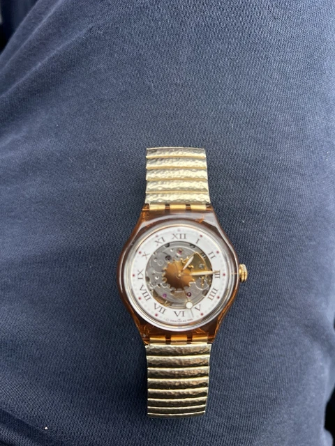 RARE VINTAGE SWISS Swatch Automatic Skeleton Watch AG 1995 EUR 10,00 - PicClick FR