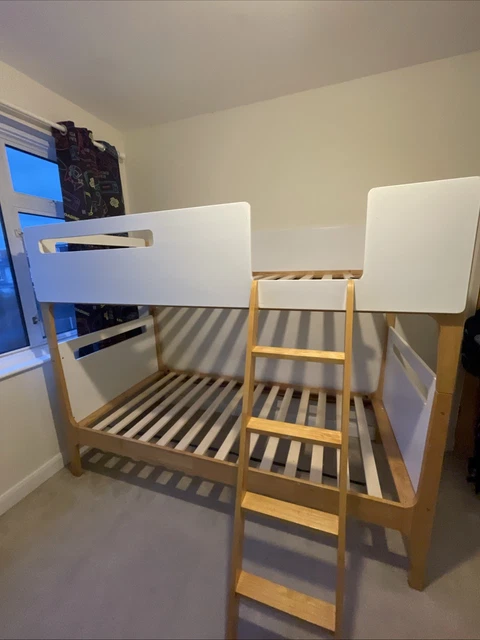 WHITE BUNK BEDS Without Mattresses Single Size With Ladder £63.10 ...