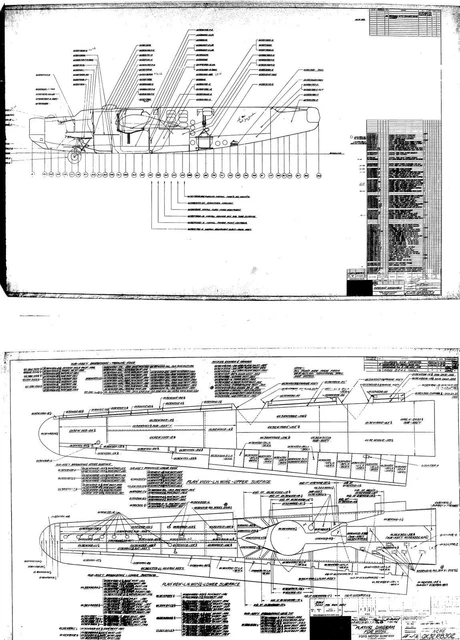 B-24 LIBERATOR BLUEPRINT Plans WW2 bomber period RARE Drawings ...