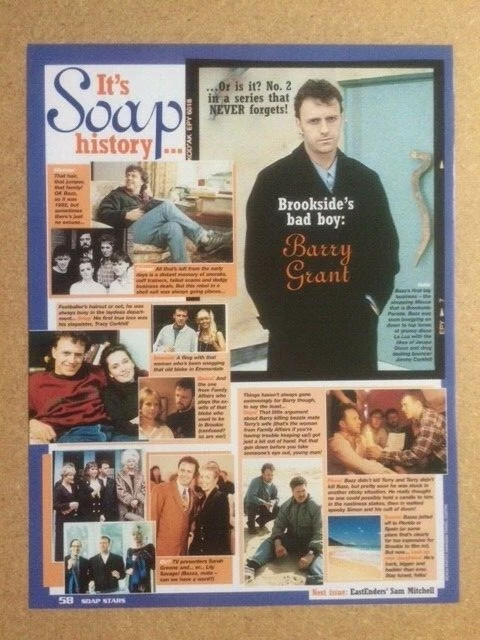 BARRY GRANT / BROOKSIDE Original Vintage Soap Magazine Article ...