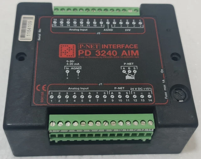 PROCES-DATA P-NET PD3240 Analogique Interface Module Objectif 608168 ...