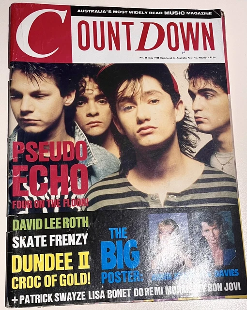 COUNTDOWN MAGAZINE MAY 1988 Pseudo Echo Iva Davies Annie Jones Bon Jovi ...