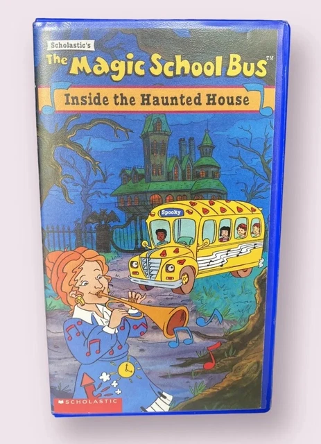 VTG MAGIC SCHOOL Bus HAUNTED HOUSE VHS Scholastic Blue Clamshell Kids ...