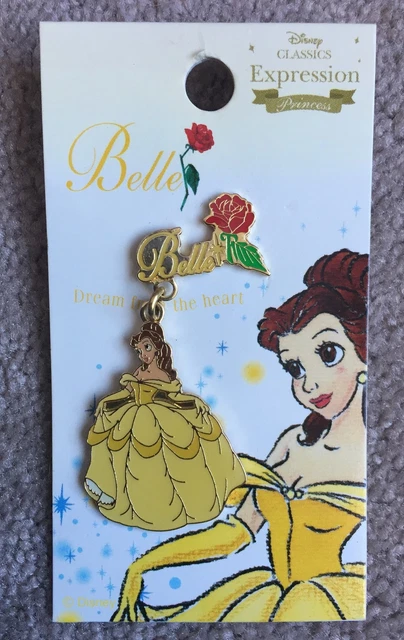 DISNEY JAPAN CLASSICS Expression Princess Belle with Rose Dangle Beauty ...