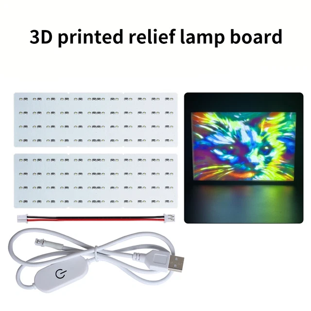 FOR BAMBU LAB Lithophane LED Backlight Board 3D Printed Relief Lamp ...
