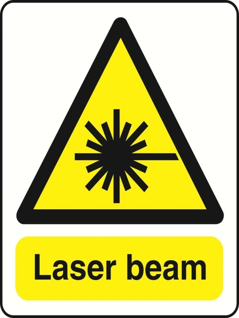 LASER BEAM HEALTH And Safety Warning Sticker Latex Printed Warn258 £11. ...