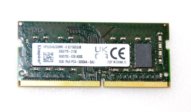 L46598-005, HP32D4S2S8MR-8, KINGSTON Hp Original 8Gb 1Rx8 Pc4-3200Aa ...
