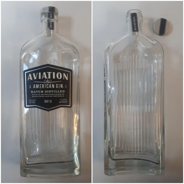 GIN BOTTLE 1L Aviation American Liquor Alcohol Decanter Art Deco Ryan ...