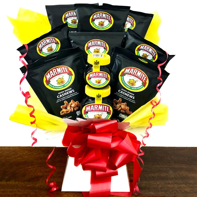 MARMITE CHOCOLATE BOUQUET | Personalised Hamper Jar Crisps Nuts Easter ...