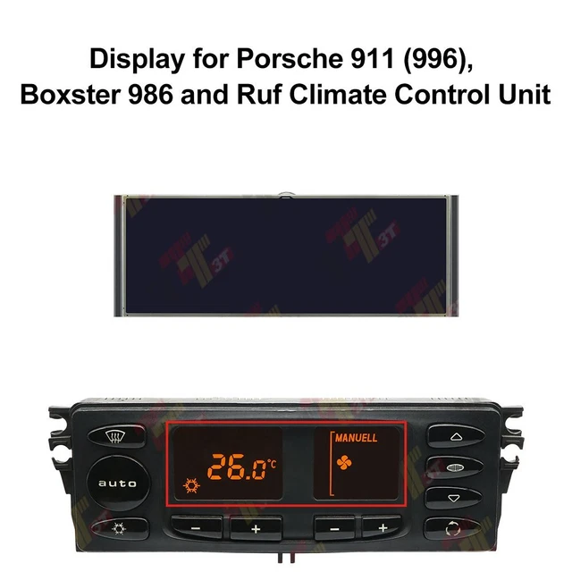 DISPLAY FÜR PORSCHE 911 (996) Boxster 986 Heizung A/C Temperatur ...