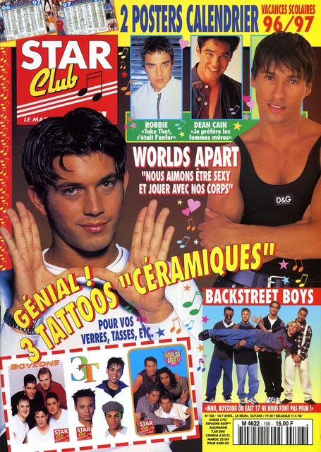 MAGAZINE STAR CLUB n°106, W.A, BOYZONE, Dean CAIN, BACKSTREET BOYS, NO ...